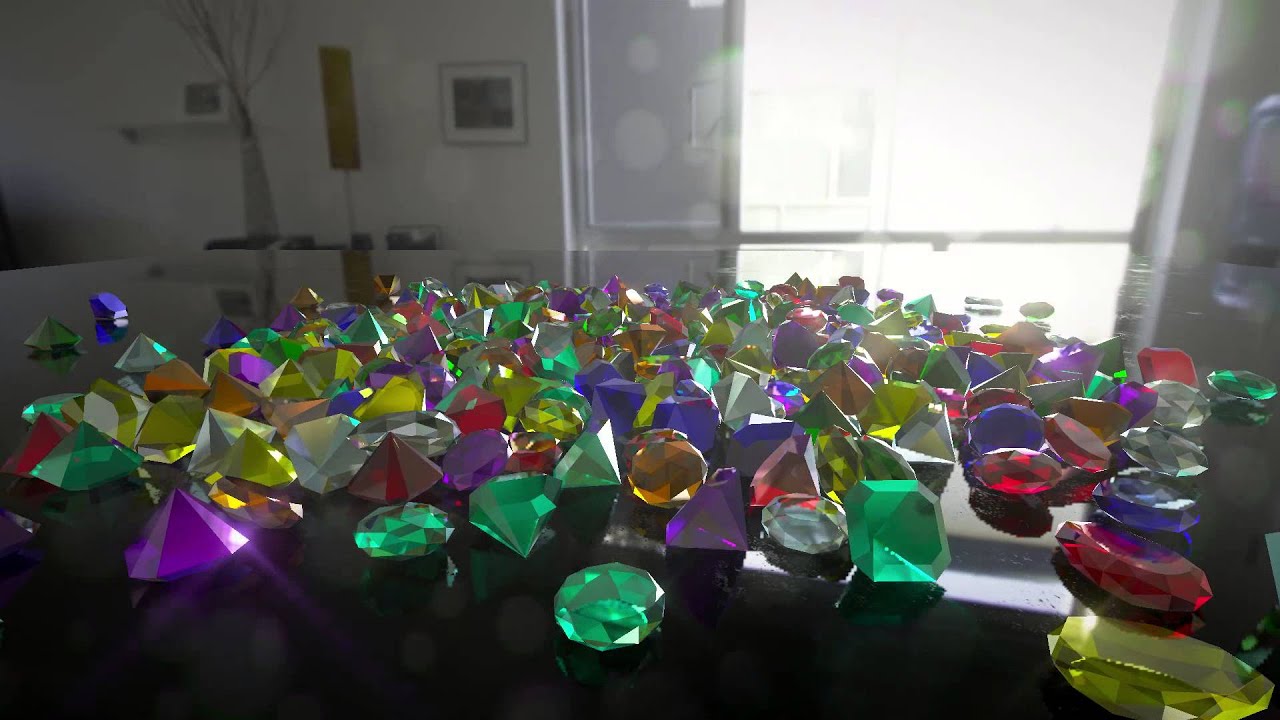 Fun with gems - A simple Unity test scene - YouTube