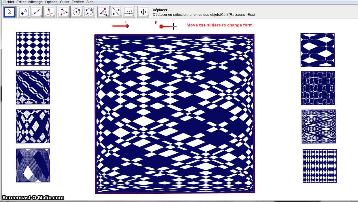 Lissajous Curves in a square for Geogebr'art - YouTube