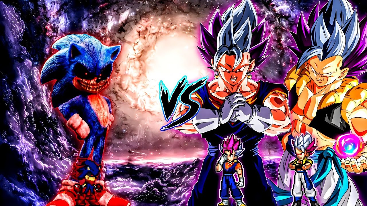Sonic exe V2 OP (all form) (New) VS Gogeta Ultra Ego Instinct OP ...