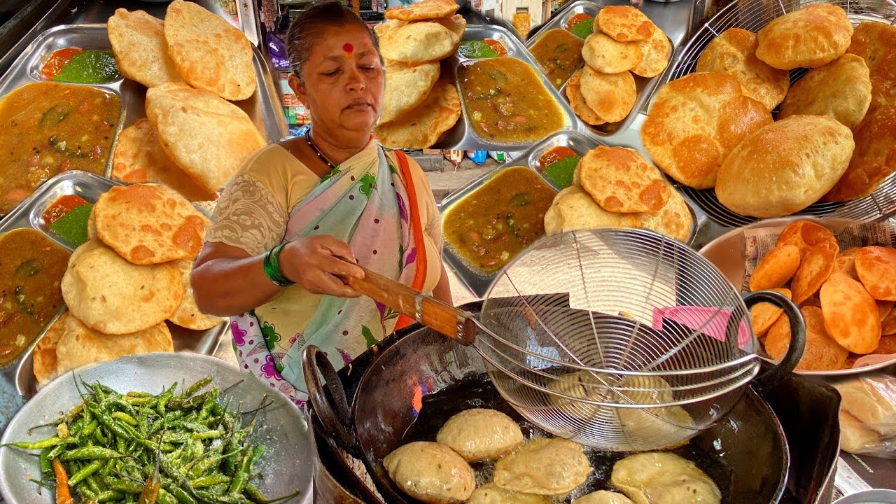Indira Aunty Selling Cheapest Puri Subji Rs. 20 /- Only With Her Son ...