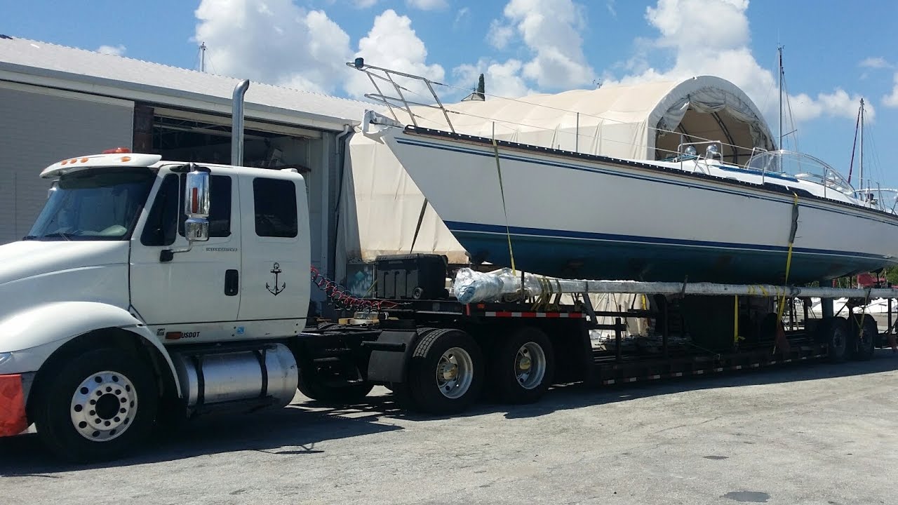 Transporting a 54-Foot Sailboat - Ep. 2 - Sailing Moxie - YouTube