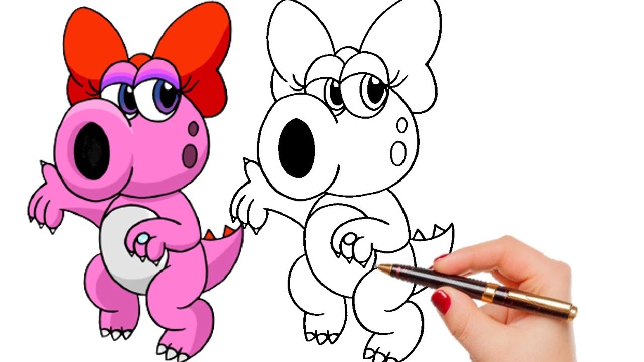 How To Draw BIRDO SUPER MARIO #Drawingtutorial #BIRDOSUPERMARIO - YouTube