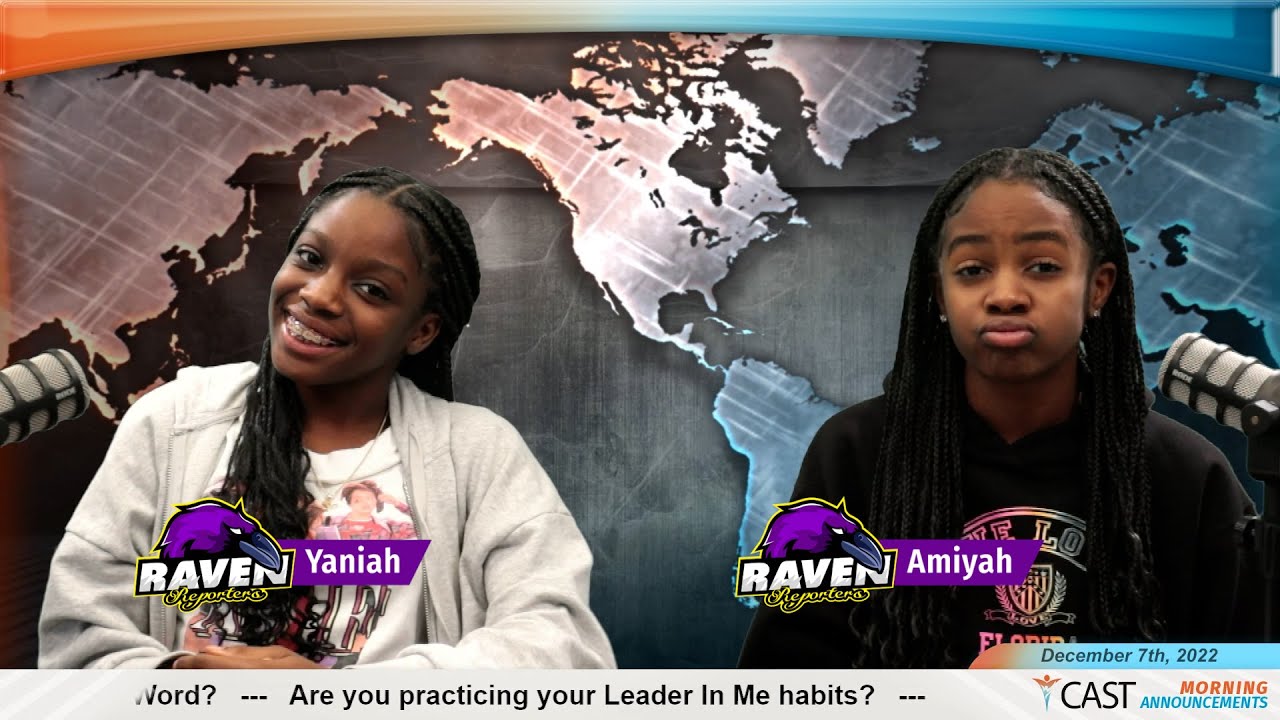 CAST Morning Announcements: 12-7-2022 - YouTube