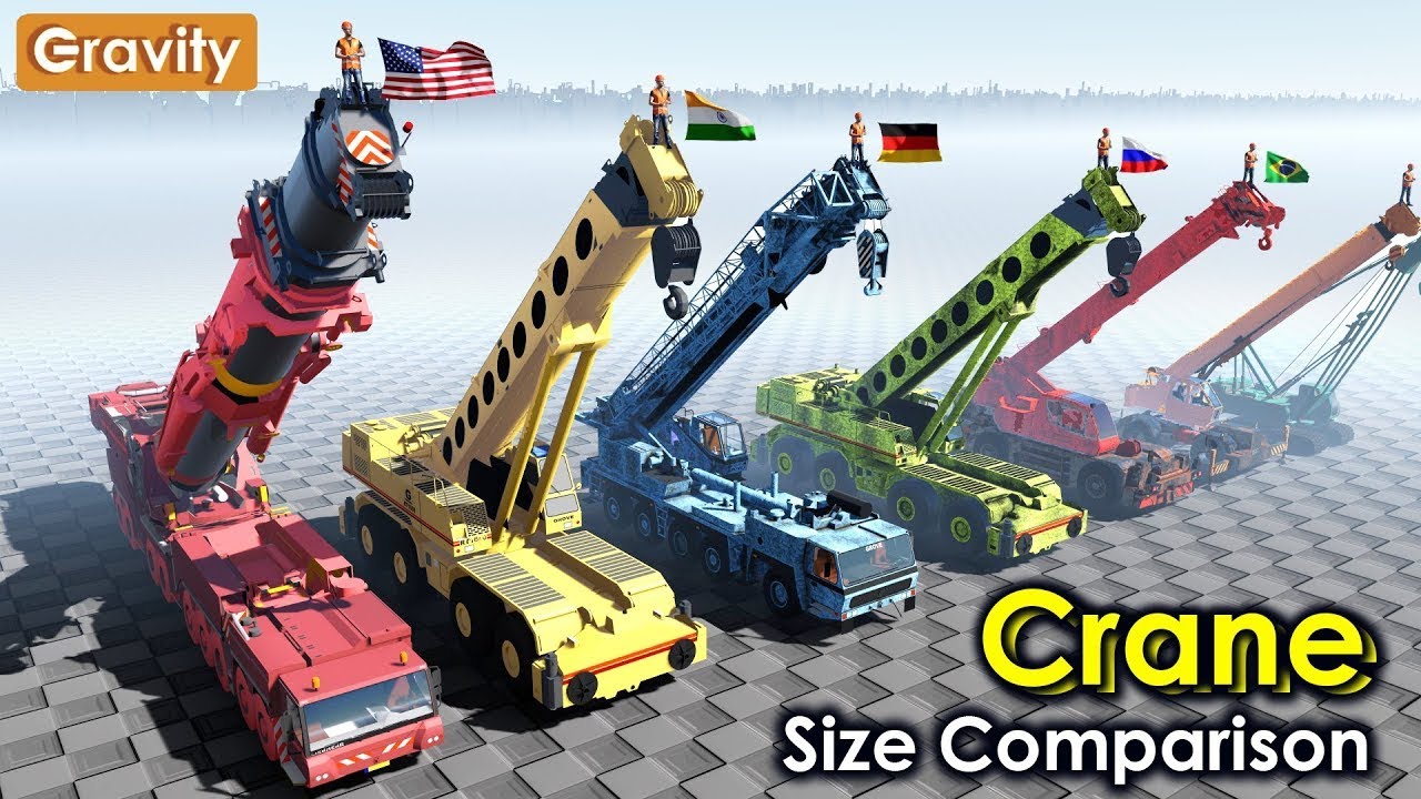 Crane Size Comparison | Comparison Video | Comoparison Data | New Cran ...