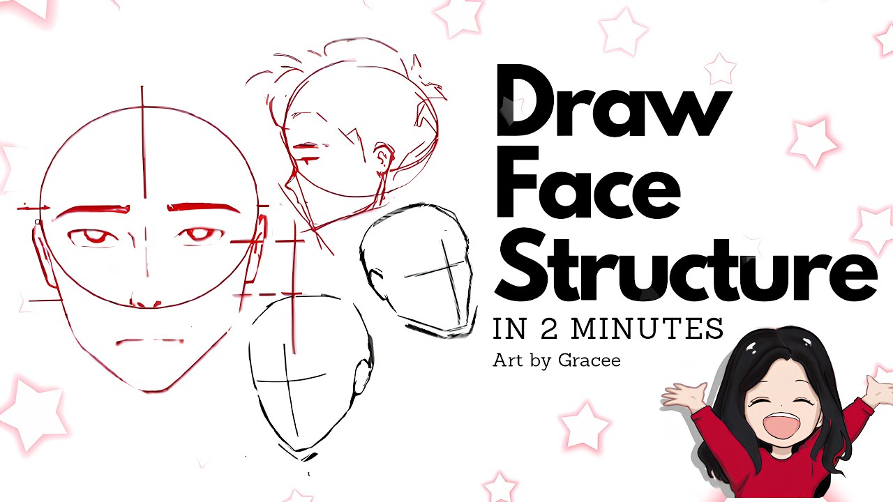 Draw Face Structure easily in 2 minutes | Art by Gracee - YouTube