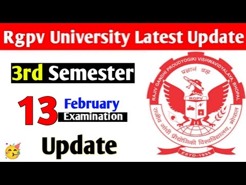 Rgpv 3rd semester 13 February examination update 🥳// Rgpv 3rd semester ...