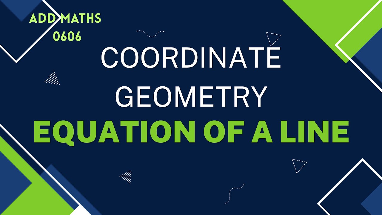 Coordinate geometry | Straight line graphs | Equations of straight ...