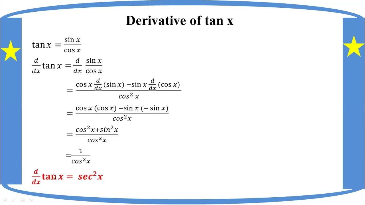 Grade 12 Math ch 7 Derivative Of Tan X YouTube grade-12-math-ch-7-derivative-of-tan-x-youtube