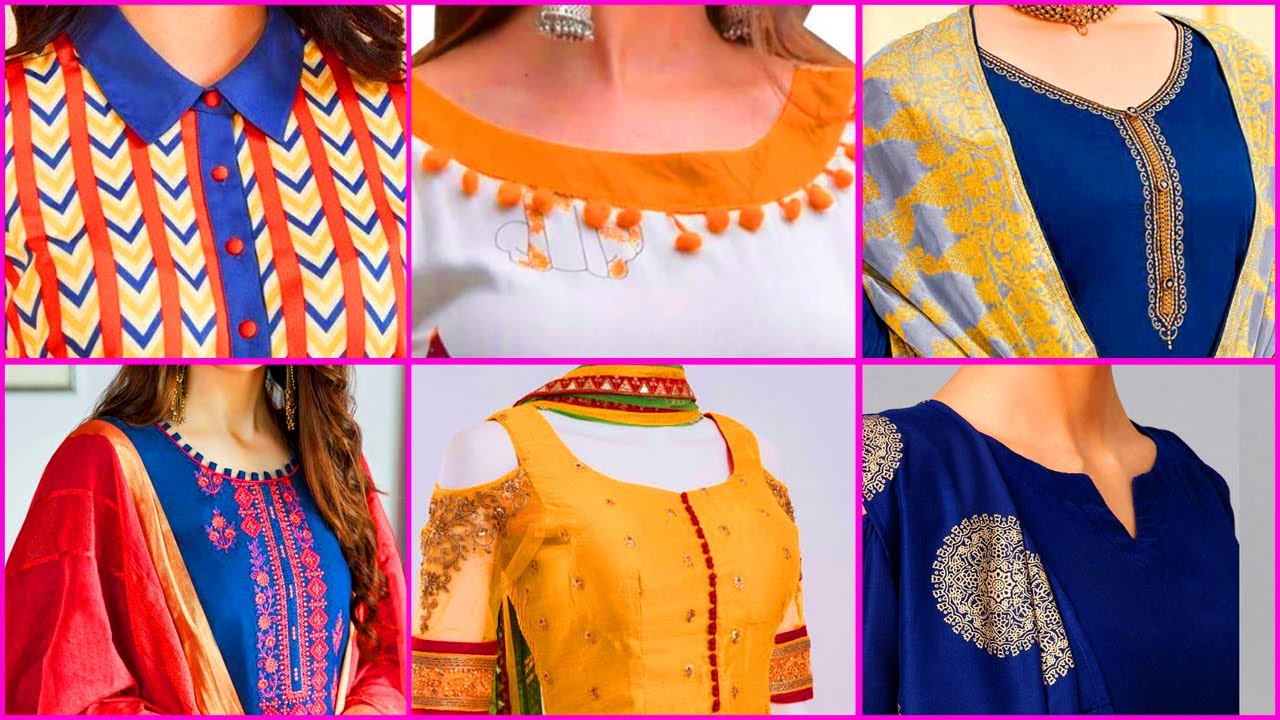 Creative Neckline Designs For Kurti 2020 | Stylish neckline design ...