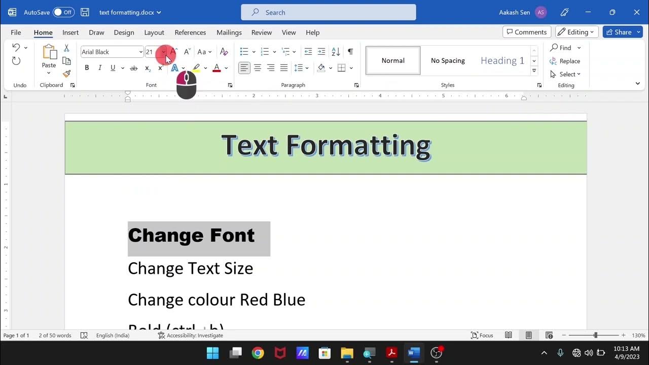 Ms. Text Formatting | In HIndi | Basic Computer Ms. Word Page Formatting #textformatting #msword ...