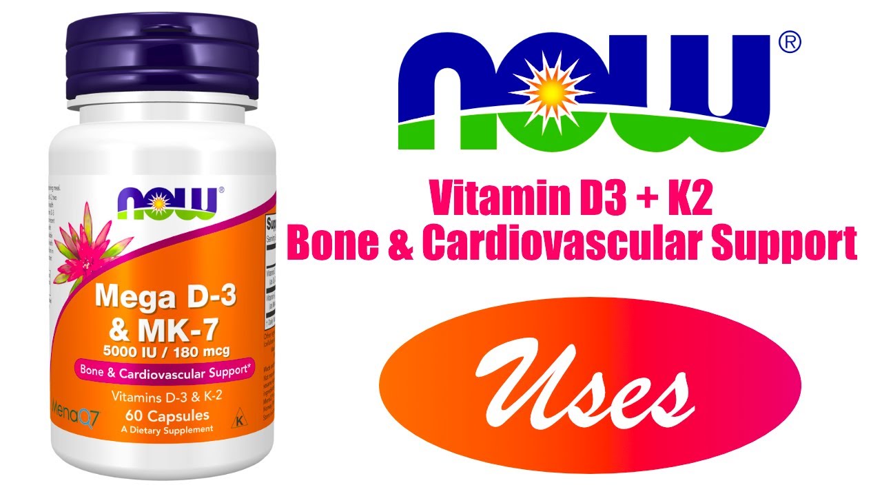 Vitamin D3 K2 Mega D3 & MK7 Capsules - YouTube