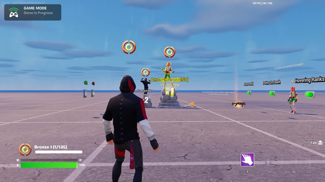 Fortnite Advanced Ranked System (Progress bar, Leaderboard, Hovering ...