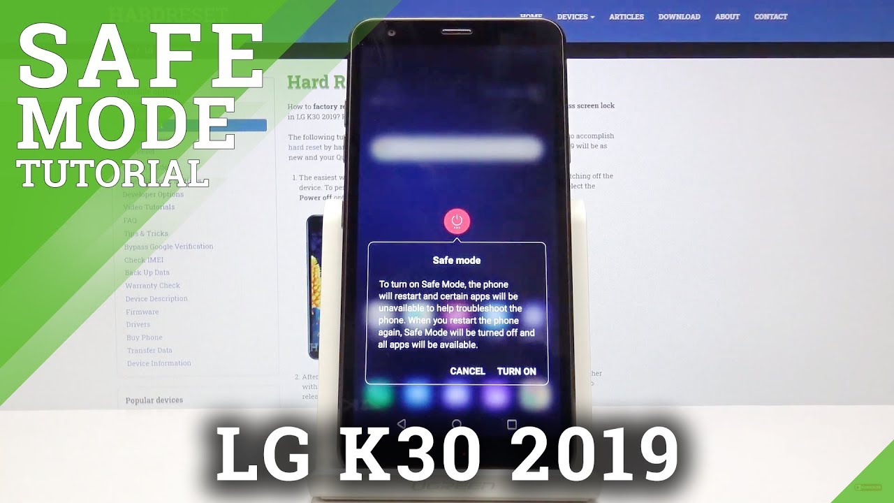 How to Enable Safe Mode in LG K30 2019 – Troubleshoot Apps Issues - YouTube