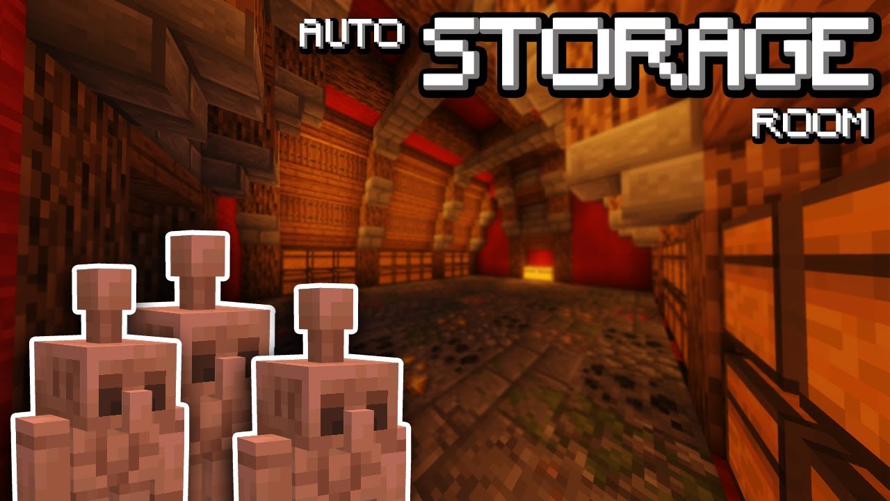 Minecraft Storage Room Tutorial – Copper Golem Auto Sorting System ...