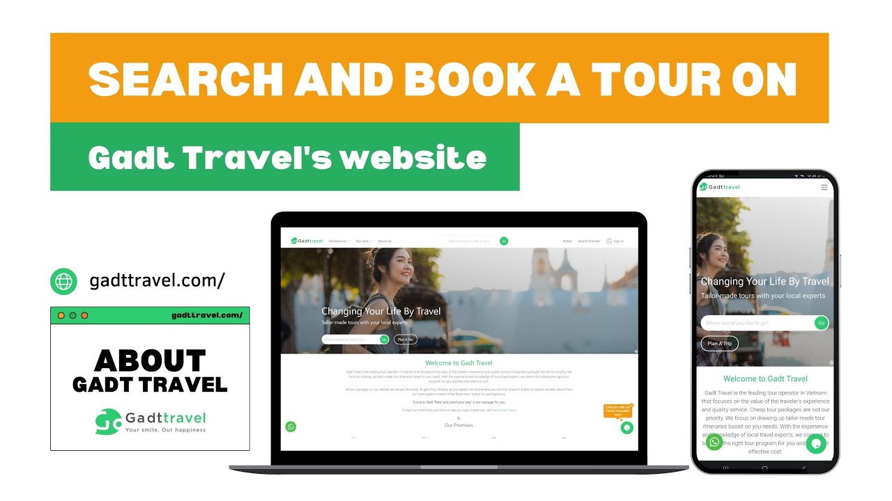 How to search and book a tour on Gadt Travel's website for a great trip ...