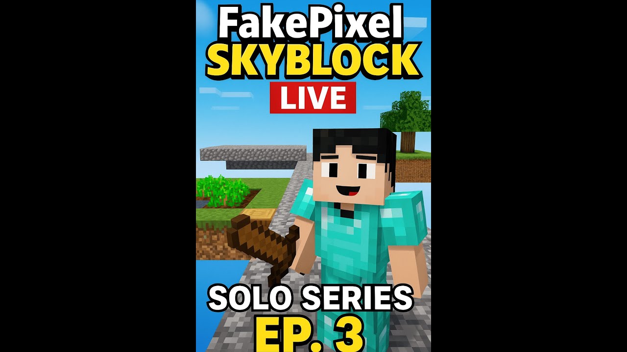 ⚔️ FakePixel Skyblock LIVE Solo Series EP - 3 | Big Upgrades & Island ...