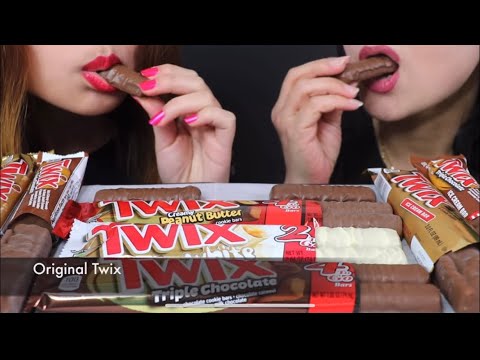 KIM & LIZ ASMR *BITES ONLY* TWIX ASMR - YouTube