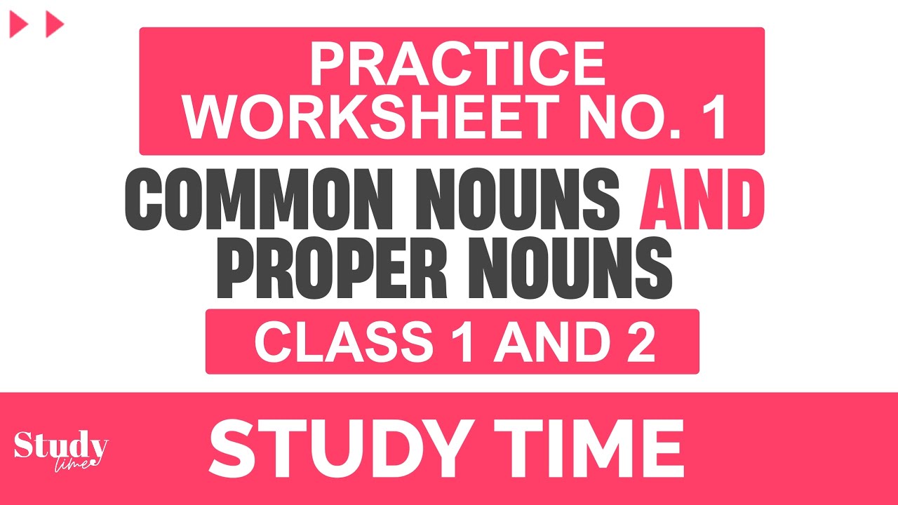 # 582 |Practice Worksheet |Underline proper nouns and circle common ...