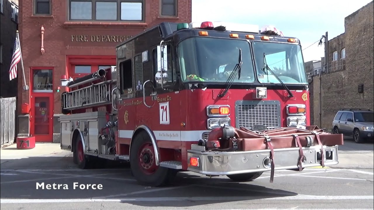 Chicago Fire Dept Engine 71 (Spare) Responding - YouTube