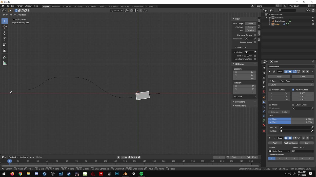 Blender - Animating a moving chain/rope along a path tutorial - YouTube
