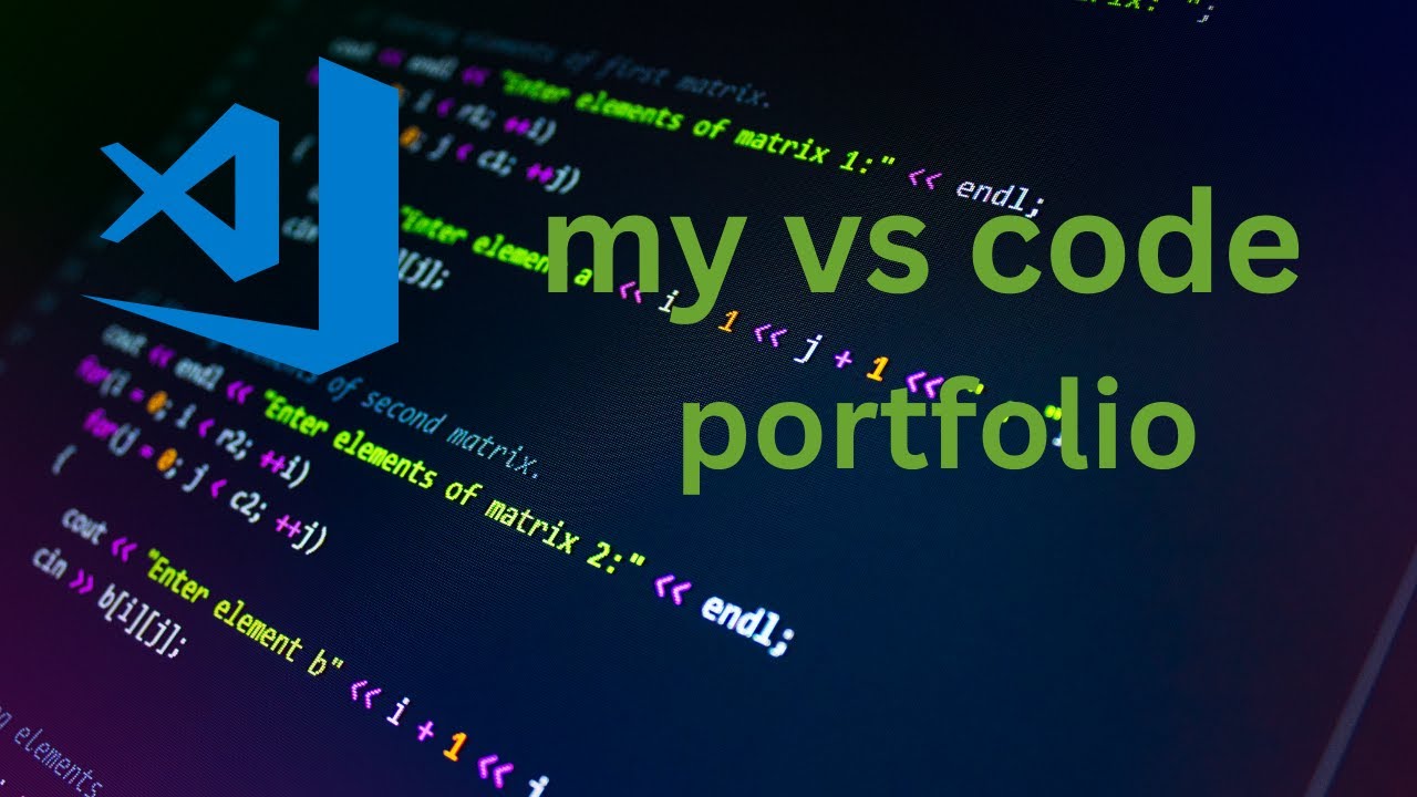 MY VS CODE PORTFOLIO @NCtechz - YouTube