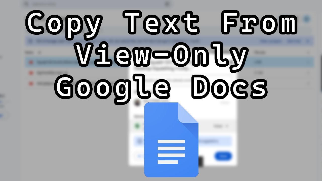 How to Copy Text From Protected View Only Google Docs (2026) - YouTube