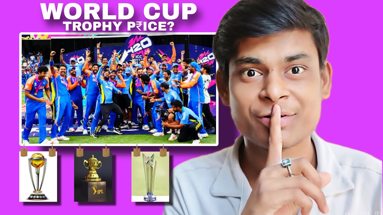 HOW HEAVY IS THE ORIGINAL WORLD CUP TROPHY🏆? | WHAT IS THE REAL PRICE OF CRICKET WORLD CUP ...