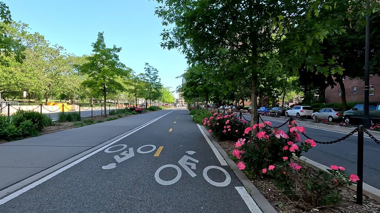 NYC Hudson River Greenway Trail & Two Bridges ride - 4K - - YouTube