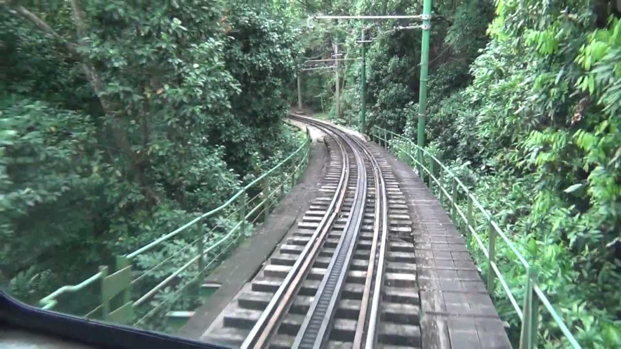 Riding the cogwheel trolley up Corcovado part 2, Rio de Janeiro, Brazil ...