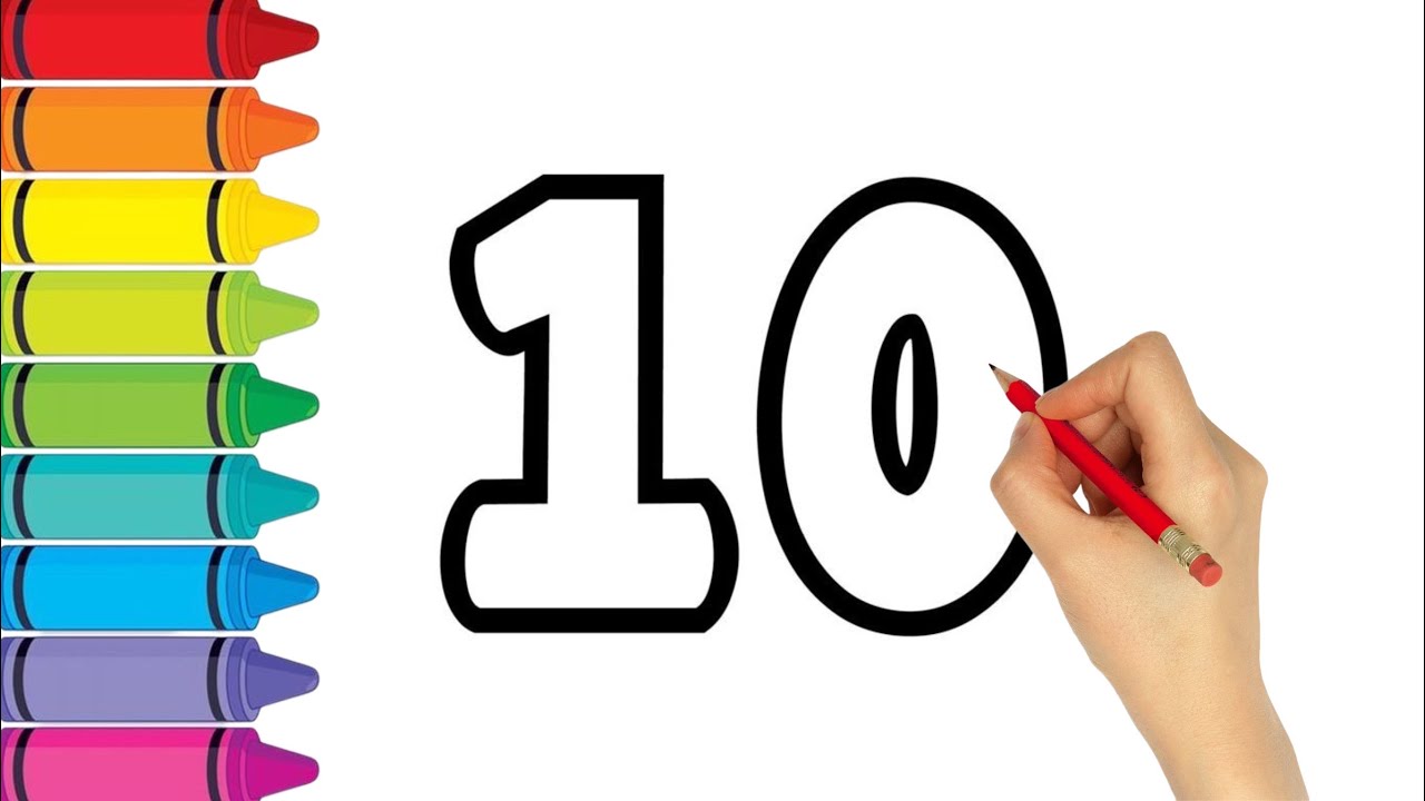 Learn NUMBERs, Painting and Colouring for Kids & Toddlers | Draw, Paint ...