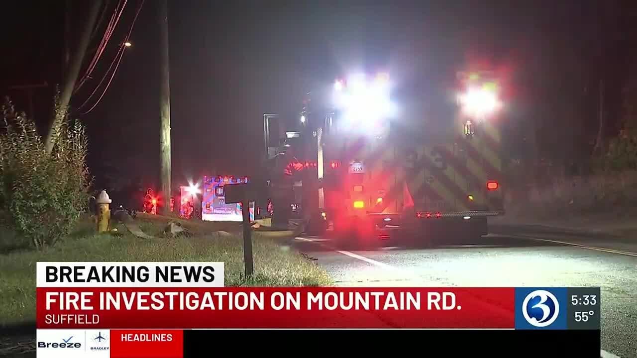 BREAKING; Crews investigate Mountain Road fire in Suffield - YouTube