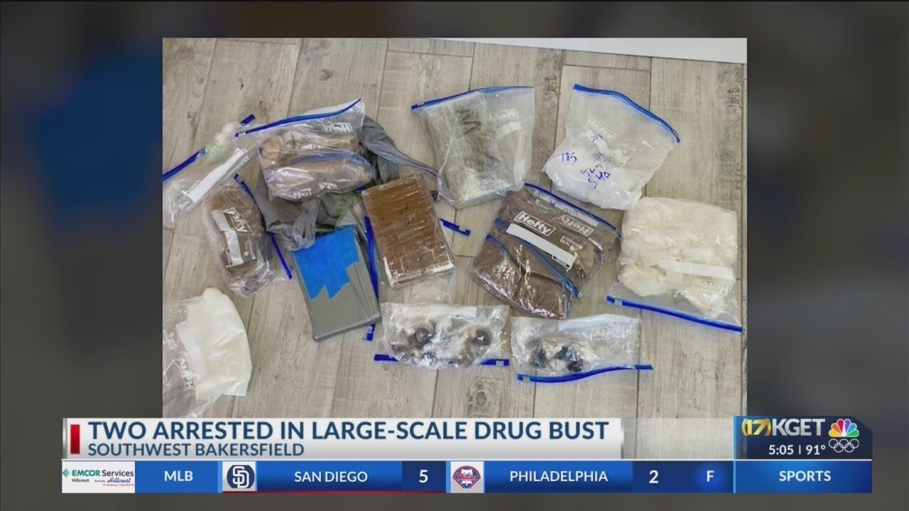 Two arrested in large-scale drug bust - YouTube