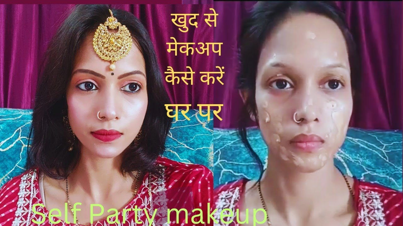 Self party makeup For Beginners-party makeup at home|step by step ...