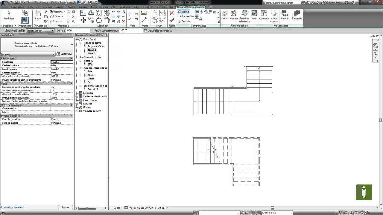 Diseñar una escalera por componentes parte 1 de 3 | Bibliocad