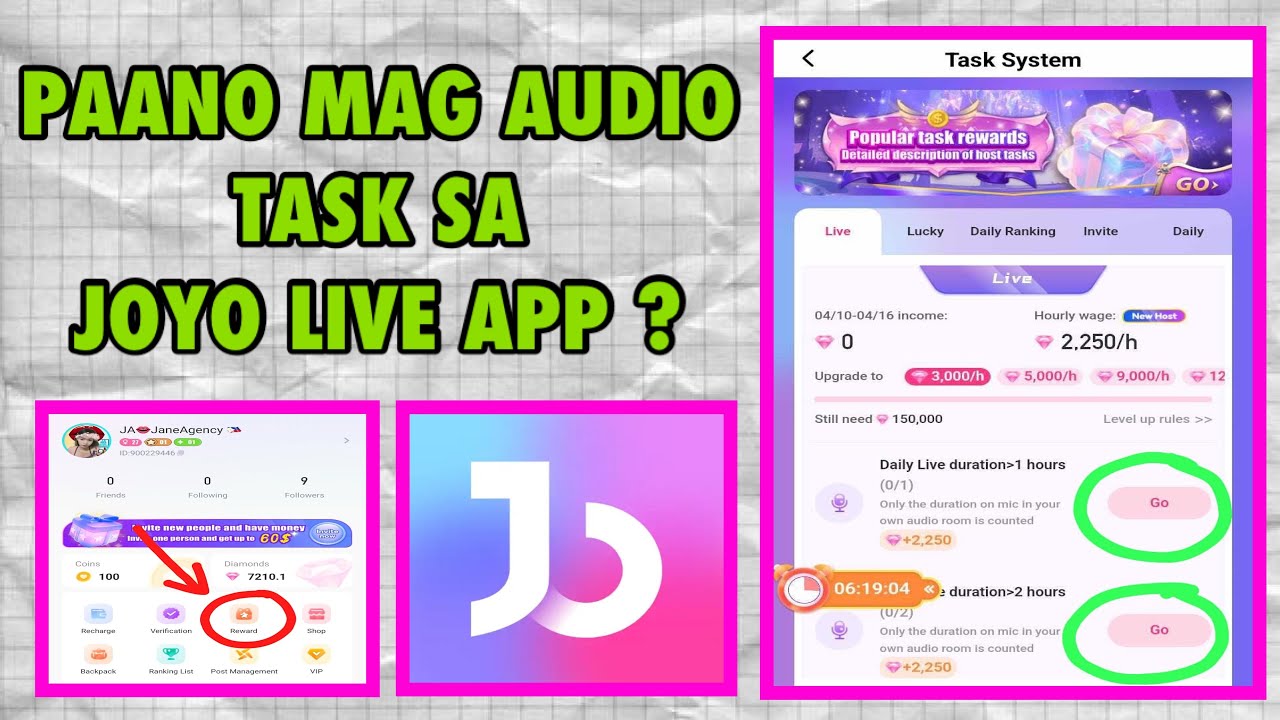 HIRING JOYO LIVE APP | HOW TO CLAIM AUDIO TASK ? 💰 - YouTube