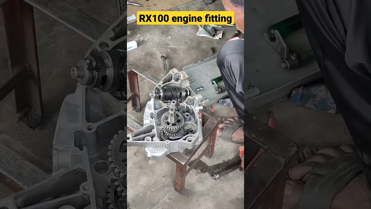 Yamaha RX100 engine fitting - YouTube