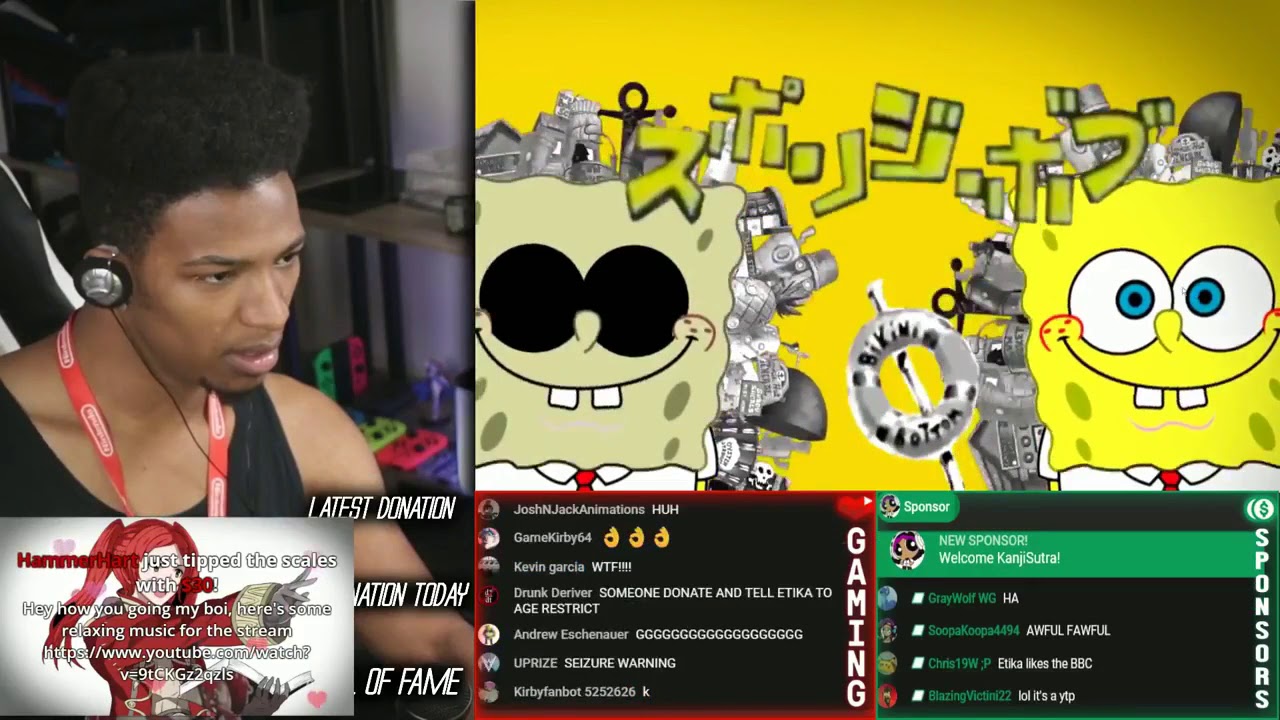 Etika reacts to messed up Spongebob parady - YouTube