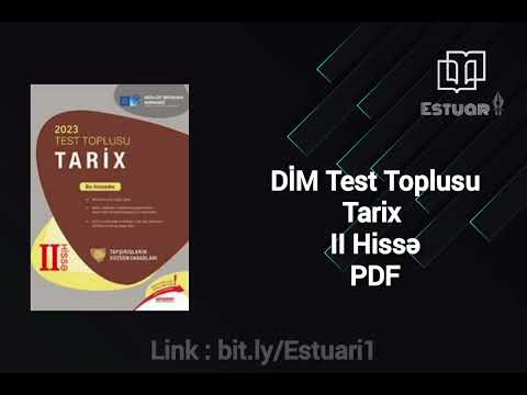 Tarix DİM Test Toplusu 2-Ci Hissə PDF !