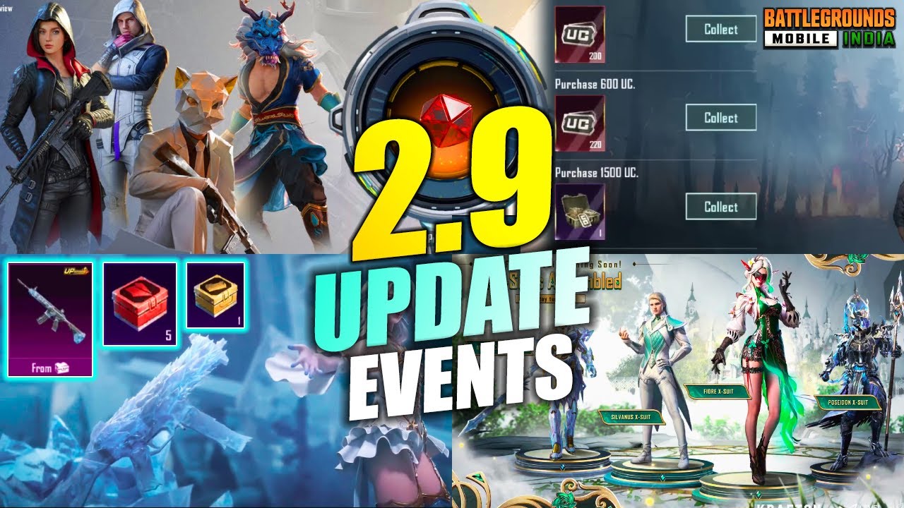 BGMI 2.9 ALL NEW UPCOMING EVENTS || OFFICIAL RELEASE DATE FOR ANDROID ...