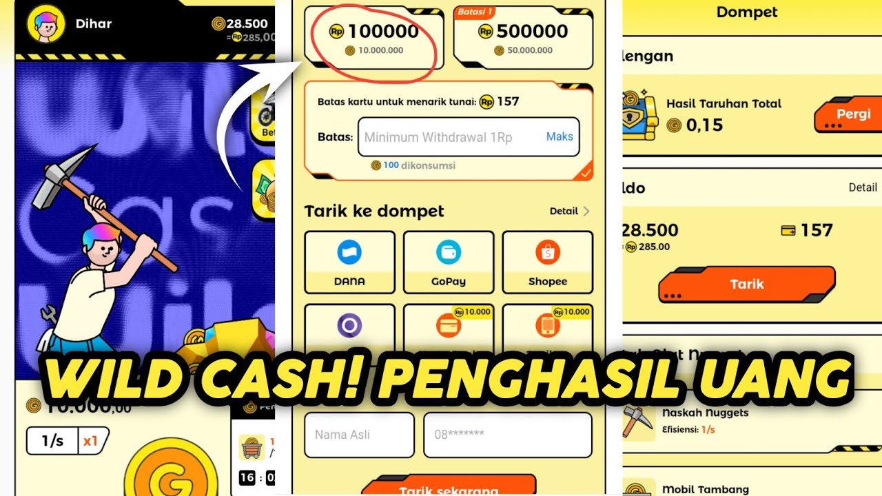 Cara Mendapatkan Uang dari Aplikasi Wild Cash! - YouTube
