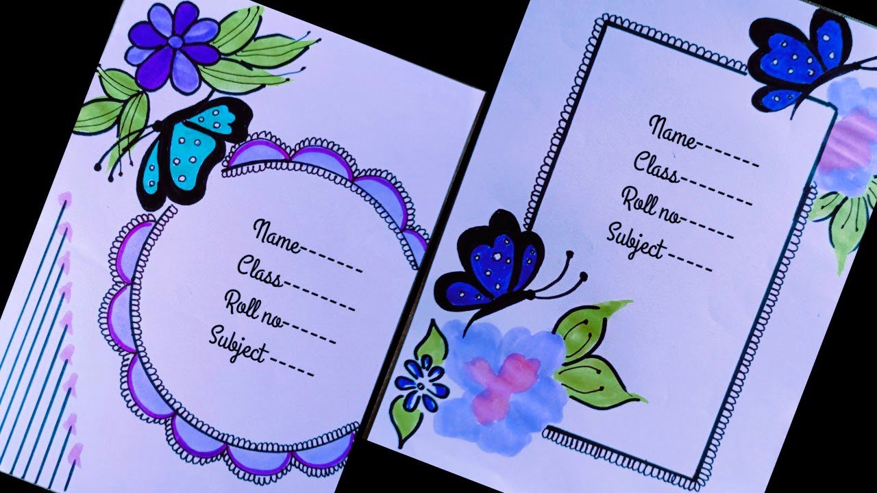 Butterfly🦋 Border Designs/ Project Work designs/ Bondhu Khata/ A4 sheet ...