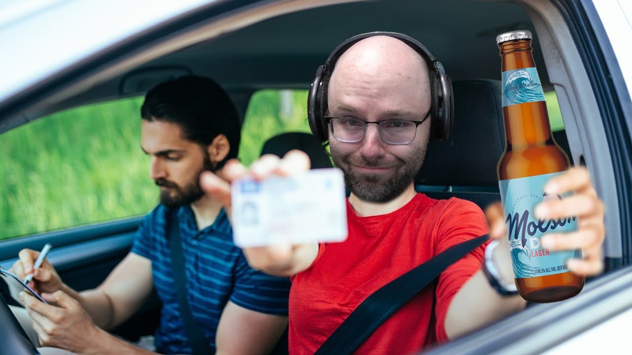 There should be a sober and drunk driving test - YouTube