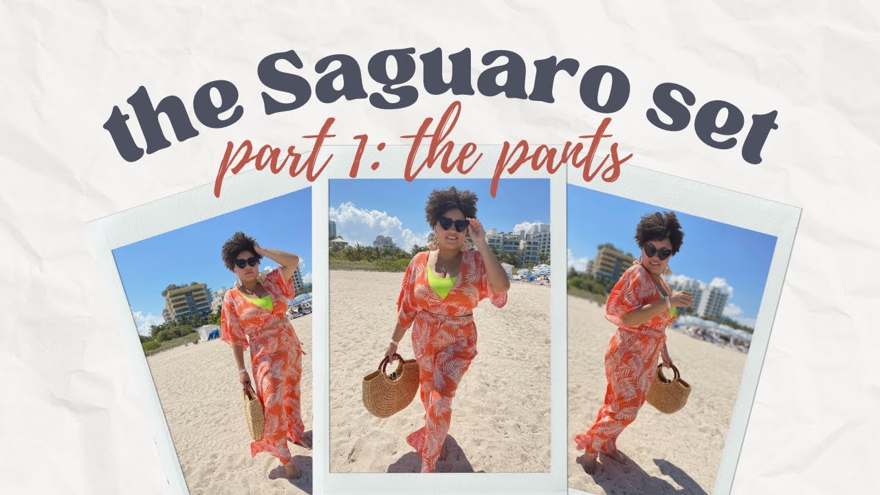 Vacation Sewing: the Saguaro Set by Friday Pattern Co. | Making the pants | Sewing vlog - YouTube
