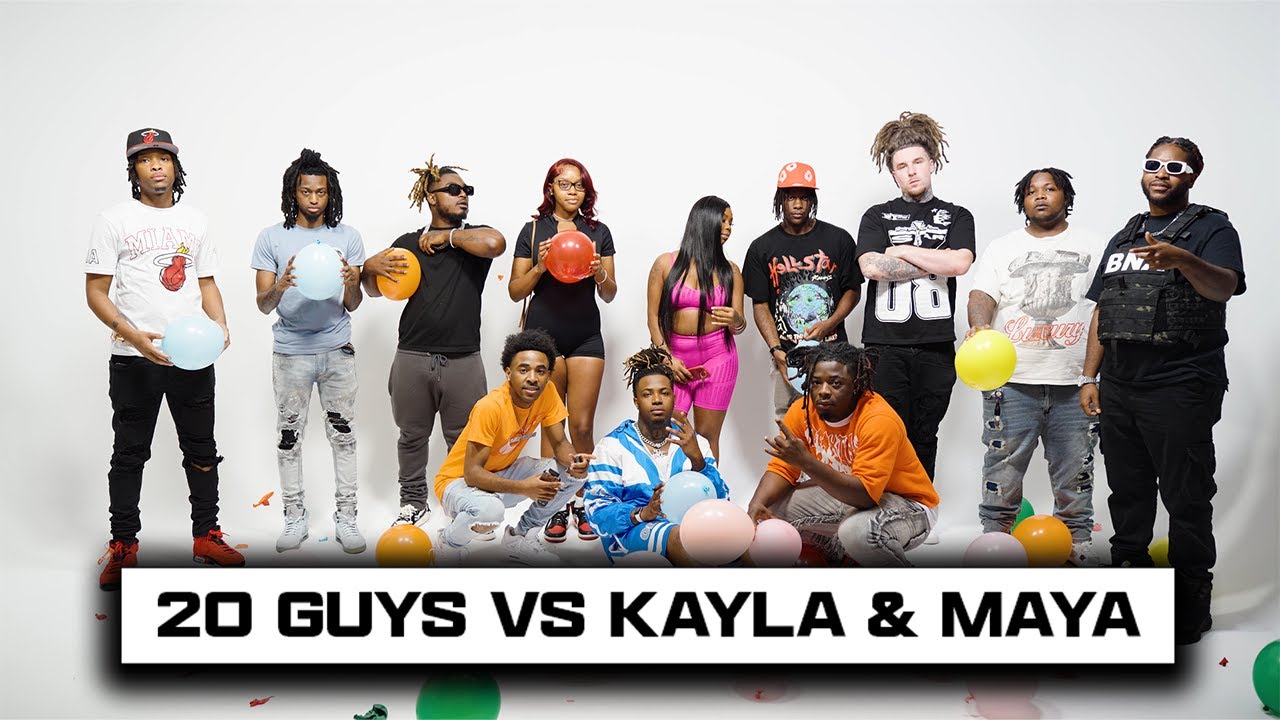20 Guys VS KAYLA & MAYA - YouTube