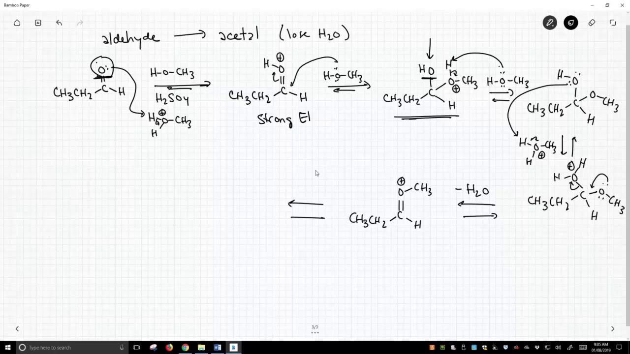 aldehyde-to-acetal mechanism - YouTube