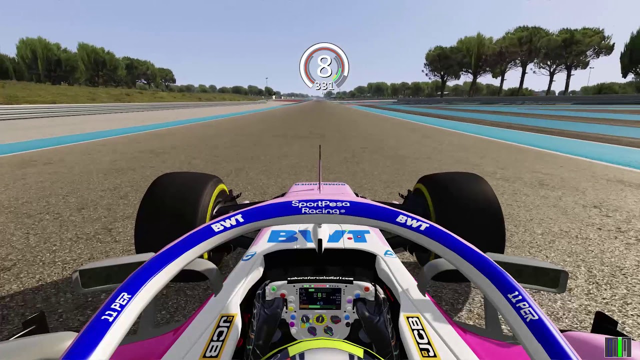 Paul Ricard without chicane - TOP SPEED Test - F1 2019 Assetto Corsa ...