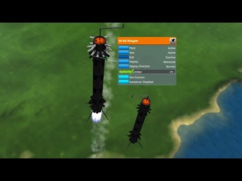KSP - Stock Falcon Heavy All Stages Landing - First Attempt - YouTube