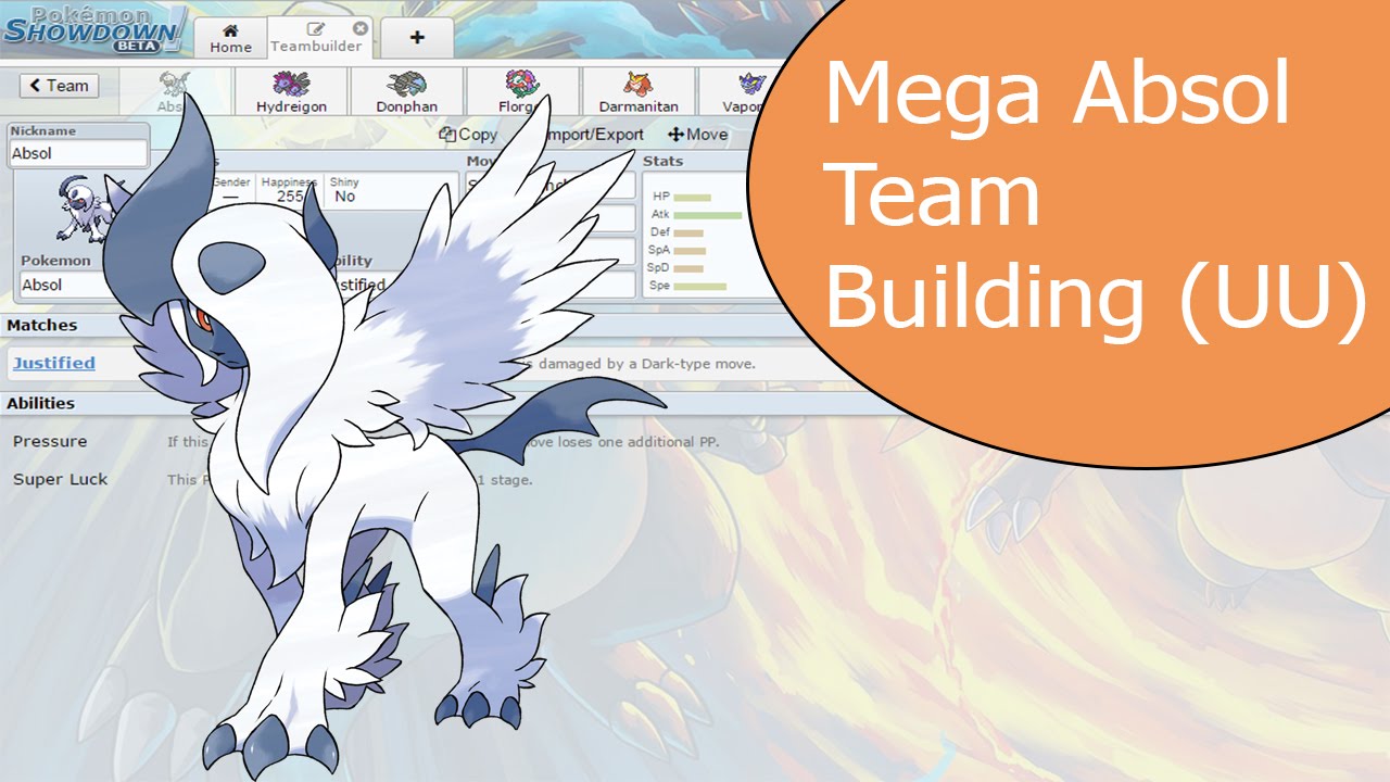 MEGA ABSOL TEAM BUILDING (POKEMON ORAS UU TIER) - YouTube