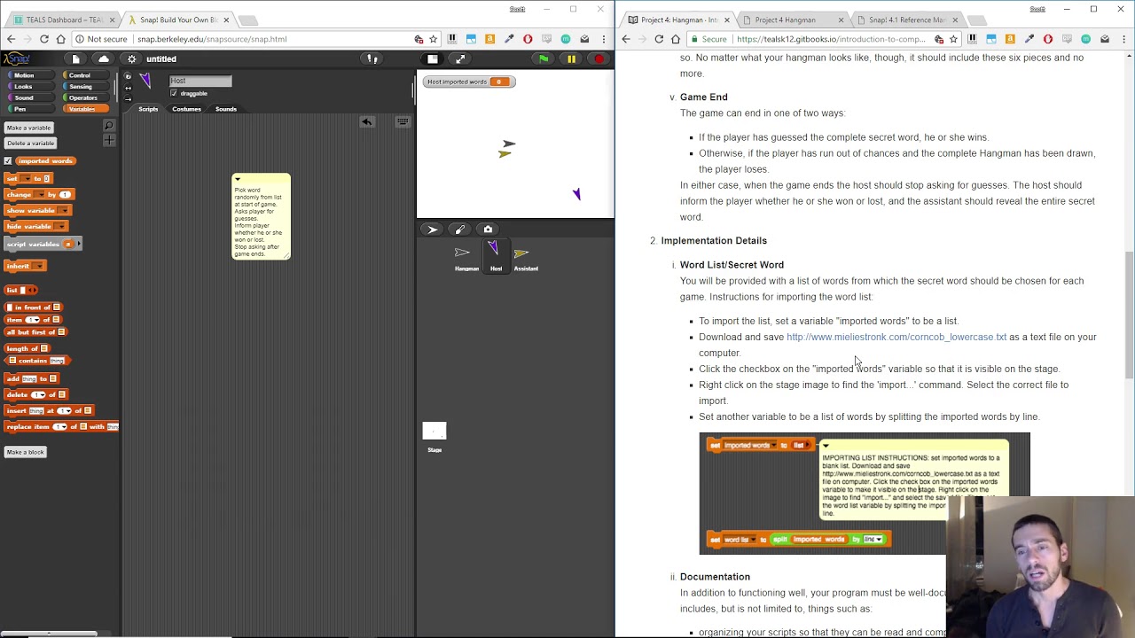 Making Hangman in Snap : 1 - YouTube