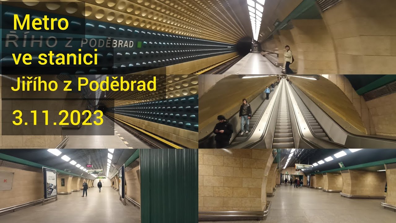 Metro ve stanici Jiřího z Poděbrad / Metro at the Jiřího z Poděbrad ...